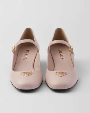 Prada Nappa Leather Mary Jane Pumps - Water Lily | Editorialist